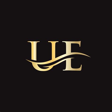 Swoosh Letter Ue Logo Design Para Identidad Empresarial Y Empresarial