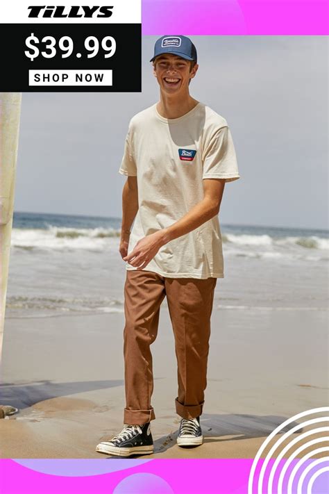 Dickies 850 Slim Taper Flex Mens Pants Brown Tillys Mens Outfits