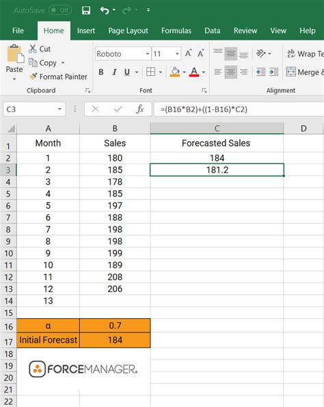 How To Do A Sales Forecast In Excel With Exponential Smoothing