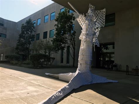 Iusb Fine Arts Club Creates Scupture For Food Drive