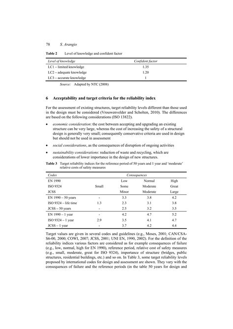 Reliability Based Approach For Structural Design And Assessment Performance Criteria And