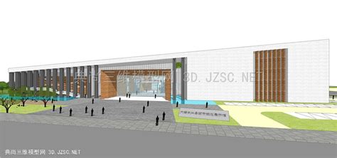 文化艺术中心—4 建筑 图书馆 公建 科技馆 体育馆 现代风格建筑su模型 科技楼su模型