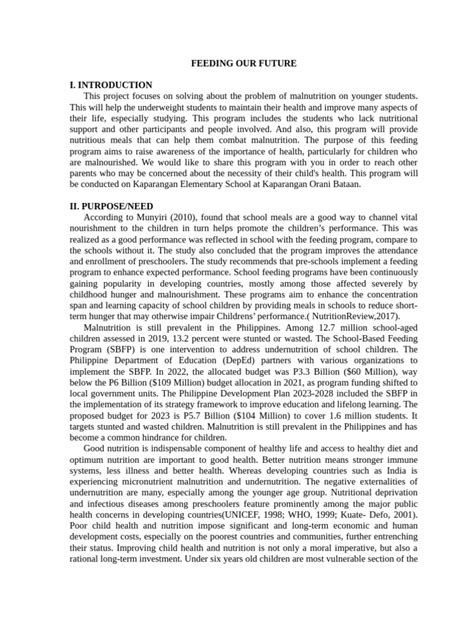 Group 1 Eapp Concept Paper 2 Pdf Malnutrition
