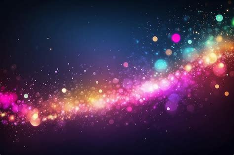 Galaxy Space Bokeh Background Soft Blur Light Effect Wallpaper Abstract