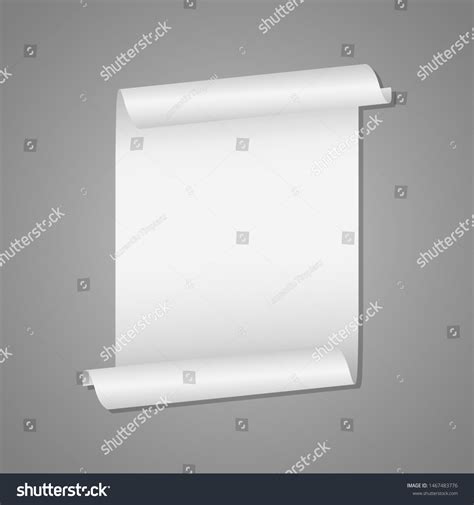 Unrolled White Scroll Mockup Vector Design Stock Vector Royalty Free 1467483776 Shutterstock