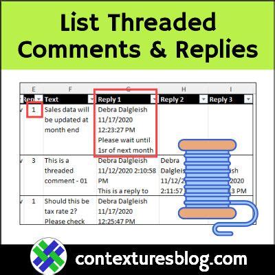 Excel Worksheet Threaded Comments