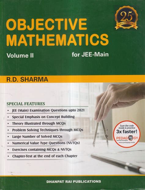OBJECTIVE MATHEMATICS FOR JEE MAIN VOLUME I II SET OF TWO BOOKS R D SHARMA DHANPAT RAI