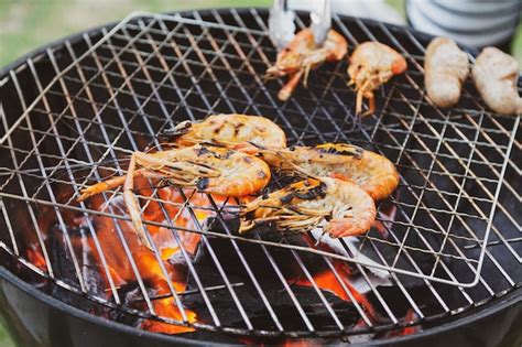 Premium Photo Shrimp On Grilled