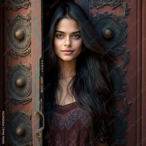Beautiful Indian Woman Created With Generative Ai Technology Ilustración De Stock Adobe Stock