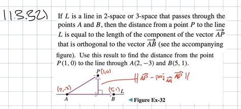 Solved Use The Method Of Exercise To Find The Distance Chegg