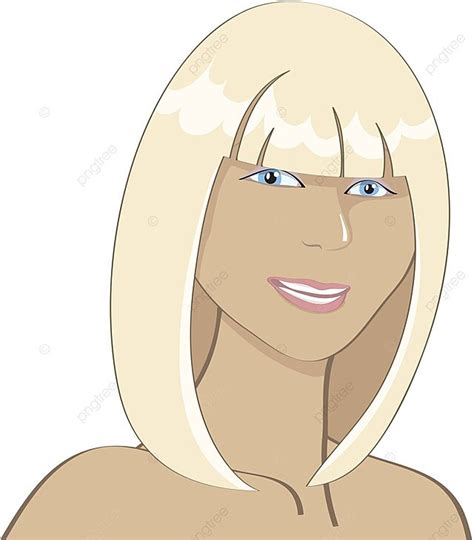一個微笑的曬傷的金發女孩女士白色插圖的肖像 向量 淑女 白色的 插图向量圖案素材免費下載，png，eps和ai素材下載 Pngtree