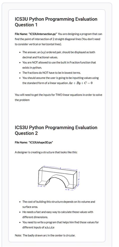 Solved ICS3U Python Programming Evaluation Question 1File Chegg