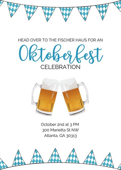 Oktoberfest Party Invitation Editable Printable Etsy