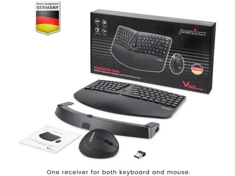 PERIDUO Wireless Ergonomic Keyboard And Mouse Set Black KBC PERI UK B The Keyboard