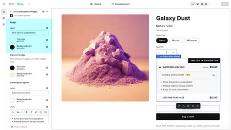 customizing the widget — juo docs