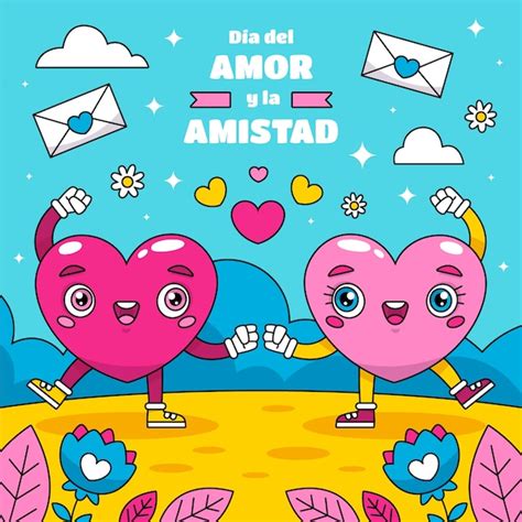 Ilustración Dibujada A Mano Para La Celebración Del Día Del Amor Y La