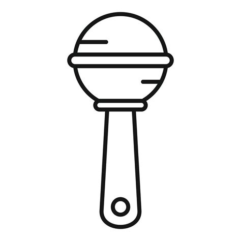 Rattle Toy Icon Outline Style 14684078 Vector Art At Vecteezy