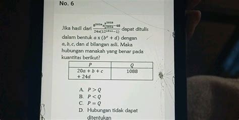 No 6 Dalam Bentuk A Bc D Dengan A B C Dan D StudyX