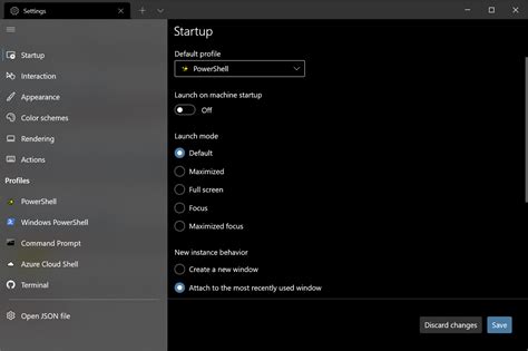 Windows Terminal Preview Settings Pagspeed