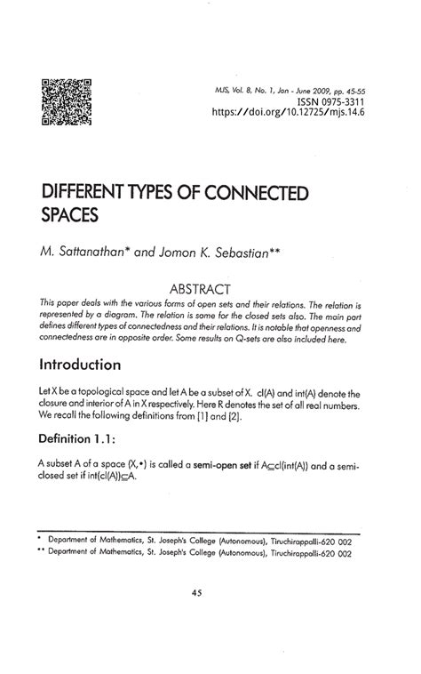 Pdf Different Types Of Connected Spaces