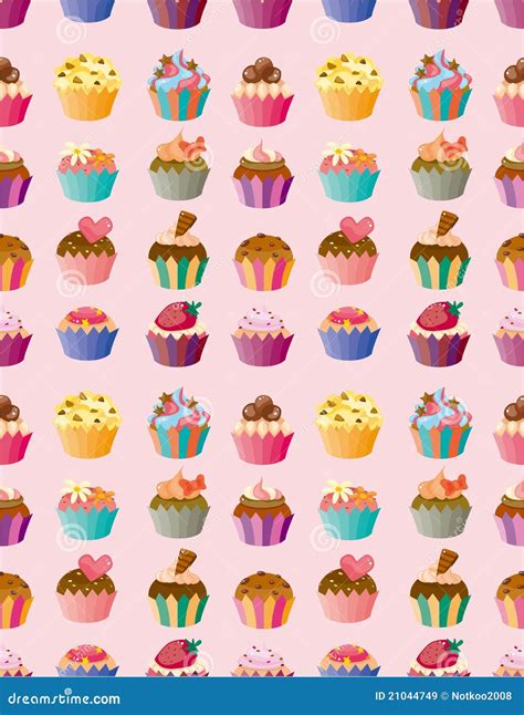 Seamless Cake Pattern Royalty Free Stock Images Image 21044749