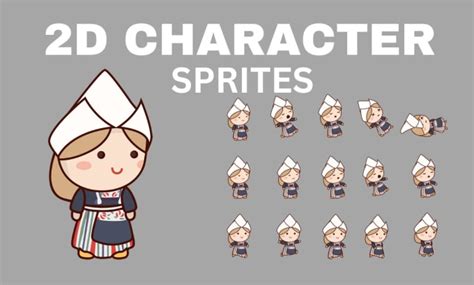 Do Character Designsprite Sheetgame Assets And Game Concept Art By