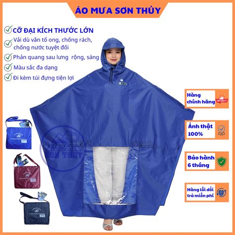 Áo Mưa Choàng Siêu To Sơn Thủy áo Mưa Vải Dù Cỡ đại K7d Bigsize