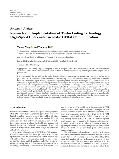 pdf research and implementation of turbo coding technology in high