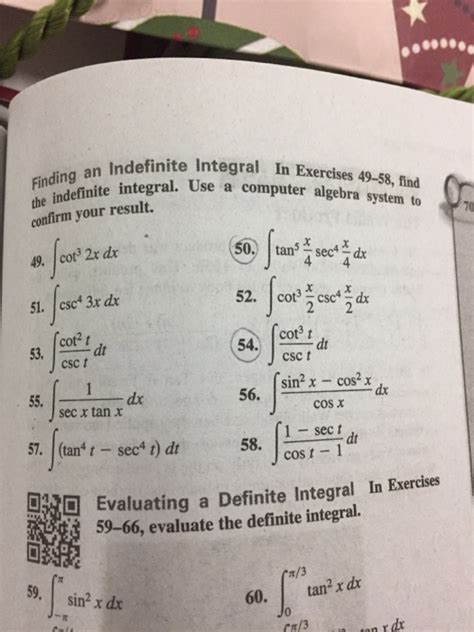 Solved An Indefinite Integral Involving D Cosine In