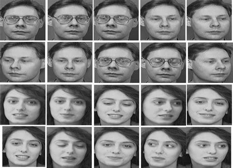 Sample Face Images From Orl Dataset Download Scientific Diagram