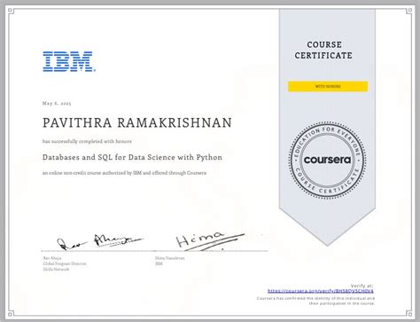Sql Datascience Python Ibm Coursera Pavithra Ramakrishnanbemba