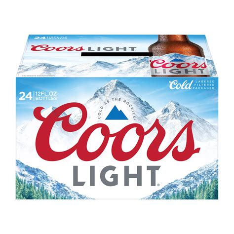 Coors Light Beer American Light Lager Beer Bottles 24 Pk12 Oz Bj