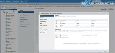 How To Configure Statistics Collection Intervals In Vcenter Esx