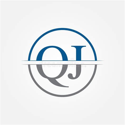 Initial Monogram Letter QJ Logo Design Vector Template QJ Letter Logo Design Stock Vector