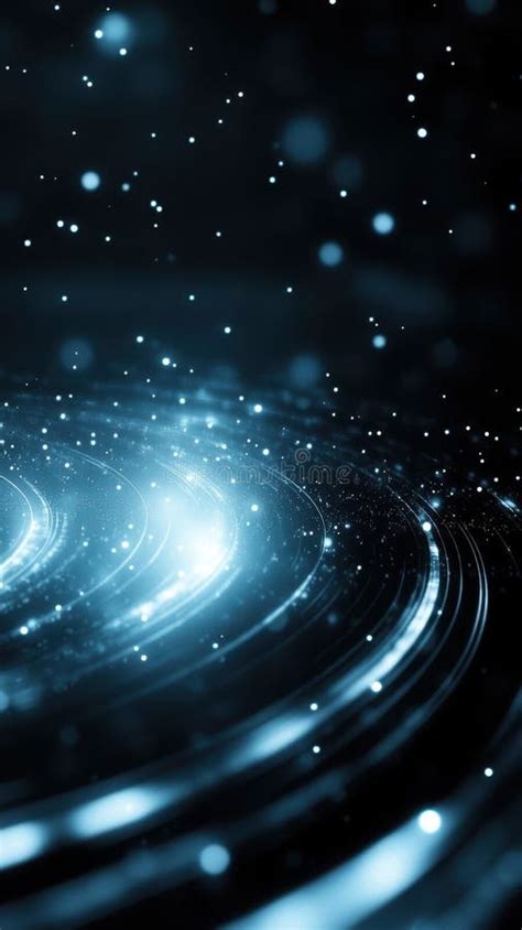Mesmerizing Swirl Of Blue Light And Sparkling Particles Stock Illustration Illustration Of