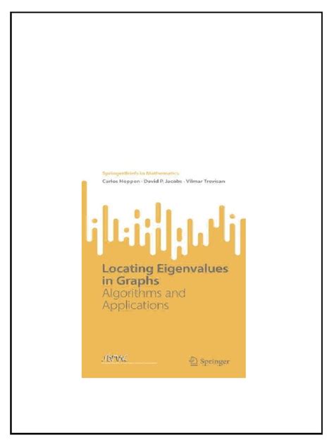 Locating Eigenvalues In Graphs Algorithms And Applications Carlos