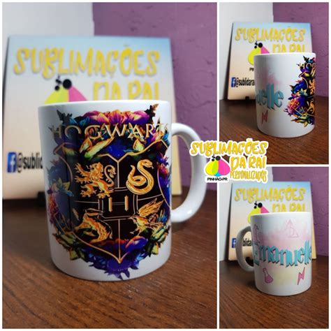 Caneca Harry Potter HOGWARTS PERSONALIZADA SEU NOME Shopee Brasil