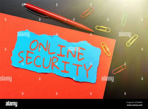 Text Caption Presenting Online Security Conceptual Photo Rules To Protect Against Attacks Over