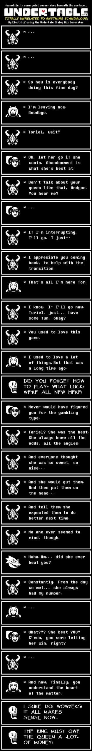 Undertable Pt 4 The Best Player At The Table Post Pacifist Spoilers