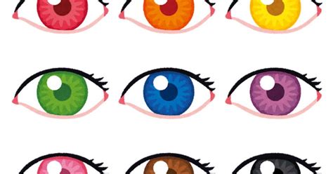 いろいろな色の目のイラスト かわいいフリー素材集 いらすとや