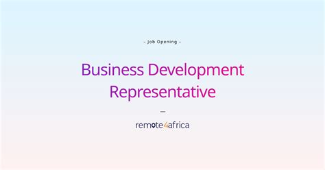 Remote Business Development Representative Job At Advertising Company