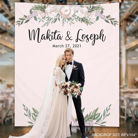 Wedding Backdrop Whimsical Blush Custom Wedding Backdrop Photo Booth