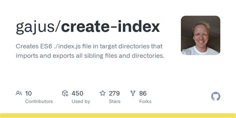 Github Gajuscreate Index Creates Es6 Indexjs File In Target