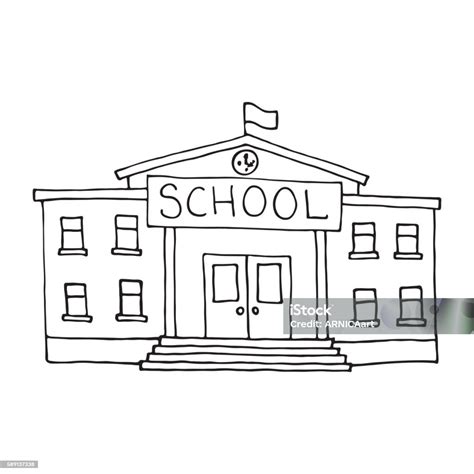 How To Draw A School Building