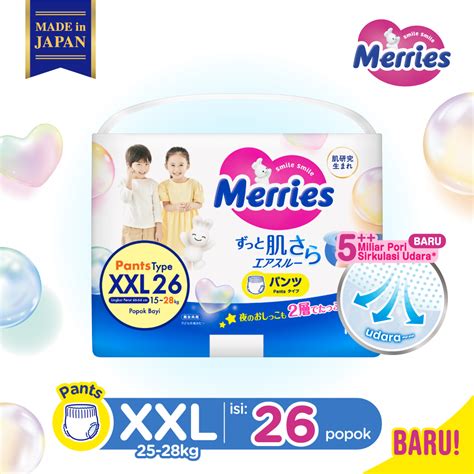 Promo Merries Premium Popok Perlengkapan Bayi Tipe Celana (15-28)kg ...