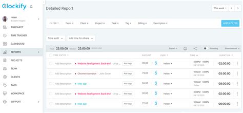 Detailed Report Clockify Help