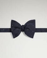 Dunhill Luxury Silk Polka Dot Butterfly Bow Tie In Blue For Men Lyst UK
