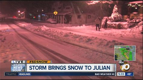 Snow Hits San Diego County Youtube