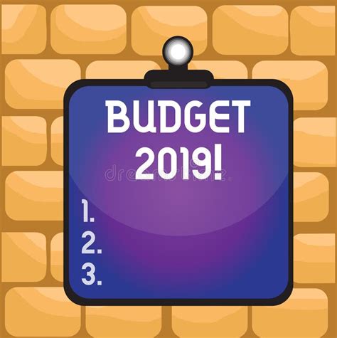 Handwriting Text Writing Budget 2019 Concept Meaning Estimate Of