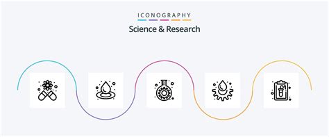 Science Line Icon Pack Including Lab Document Gear Clipboard Drop Vector Art At